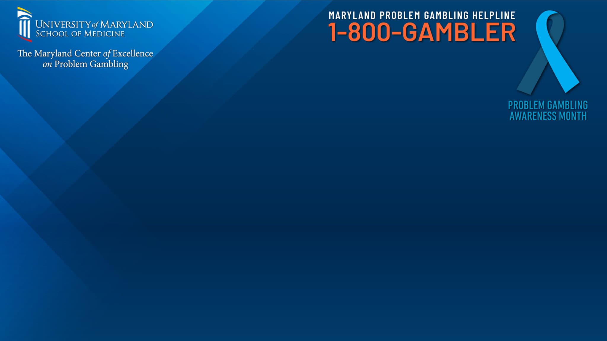 Problem Gambling Awareness Month (PGAM) Toolkit - The Maryland Center ...